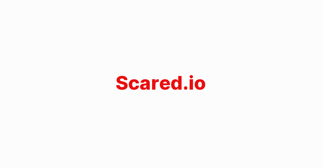 Scared.io is a super domain name for sale! - SuperNames